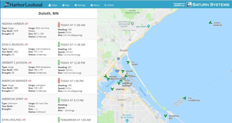 Harbor Lookout: Duluth Port Ship Tracking - Perfect Duluth Day