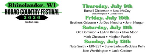 The 48th annual Hodag Country Music Festival in Rhinelander runs July 9-12.
